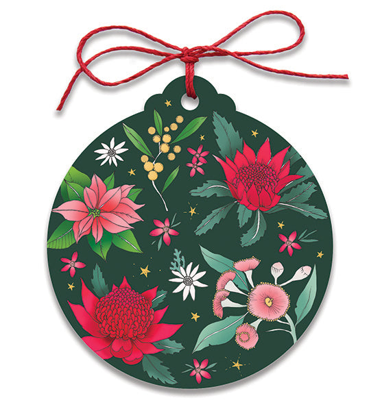 Buy Earth Greetings Christmas Gift Tags - Festive Floral 8pk Online