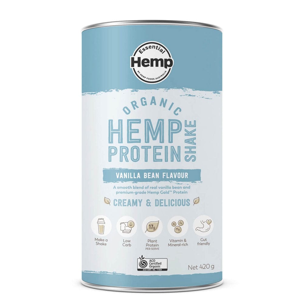Buy Hemp Foods Australia Certified Organic Hemp Protein Vanilla 420g Online